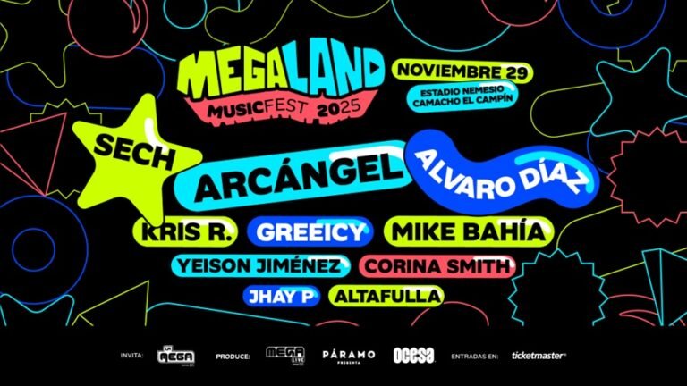Megaland 2025: Arcángel, Álvaro Díaz y Sech celebran 20 años del ...